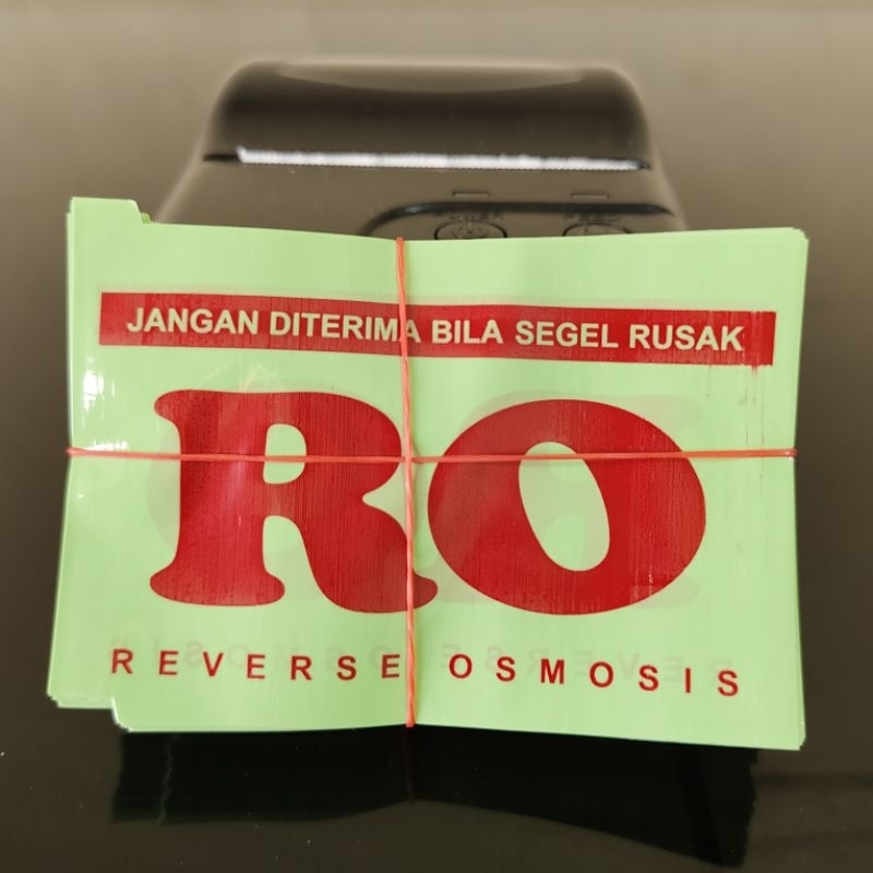Jual Segel Galon RO Hijau Stabilo Tulisan Merah Isi 200 Pcs | Shopee ...