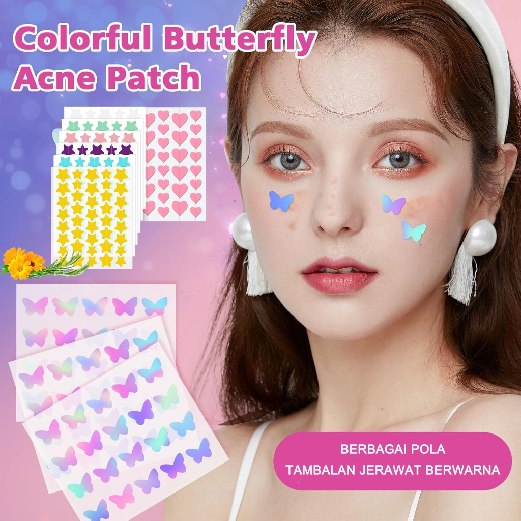 Jual Acne Patch Bentuk Lucu Sticker Jerawat Motif Warna Warni Acne ...