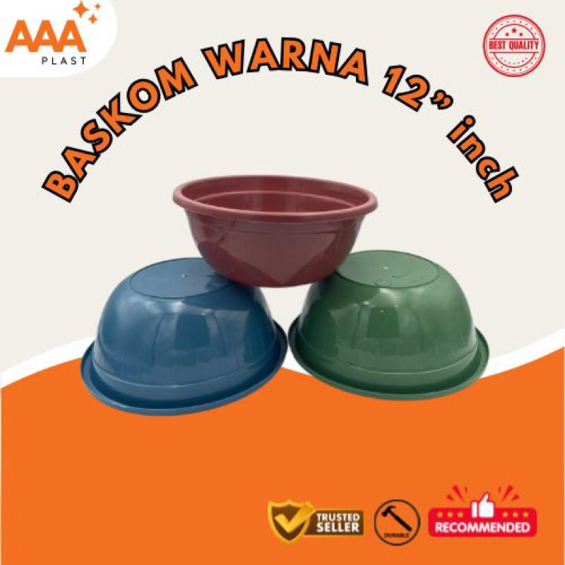 Jual {12PCS / 6PCS} BASKOM PLASTIK BASKOM SERBAGUNA UKURAN 12inch ...