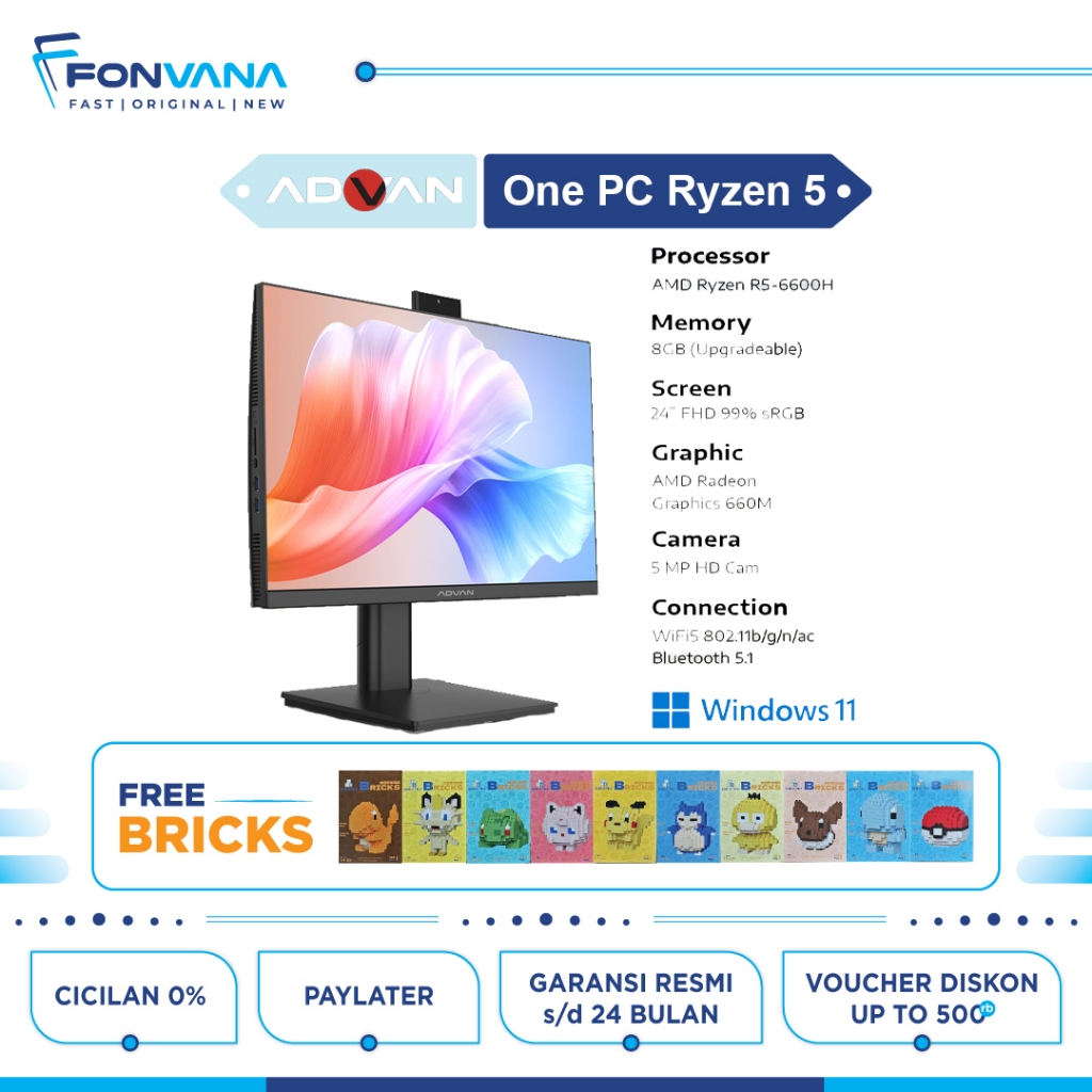Jual ADVAN FORCE ONEPC | ALL IN ONE PC AMD RYZEN 5 6600H 8GB/512GB ...