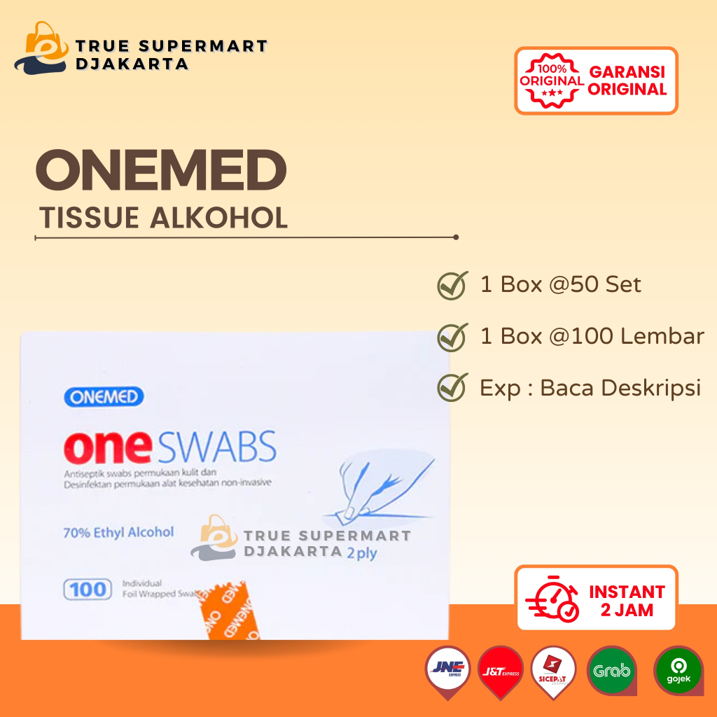 Jual ONEMED ALCOHOL ONE SWAB TISSUE, Onemed Tisu Alkohol Oneswab, 1 Box ...