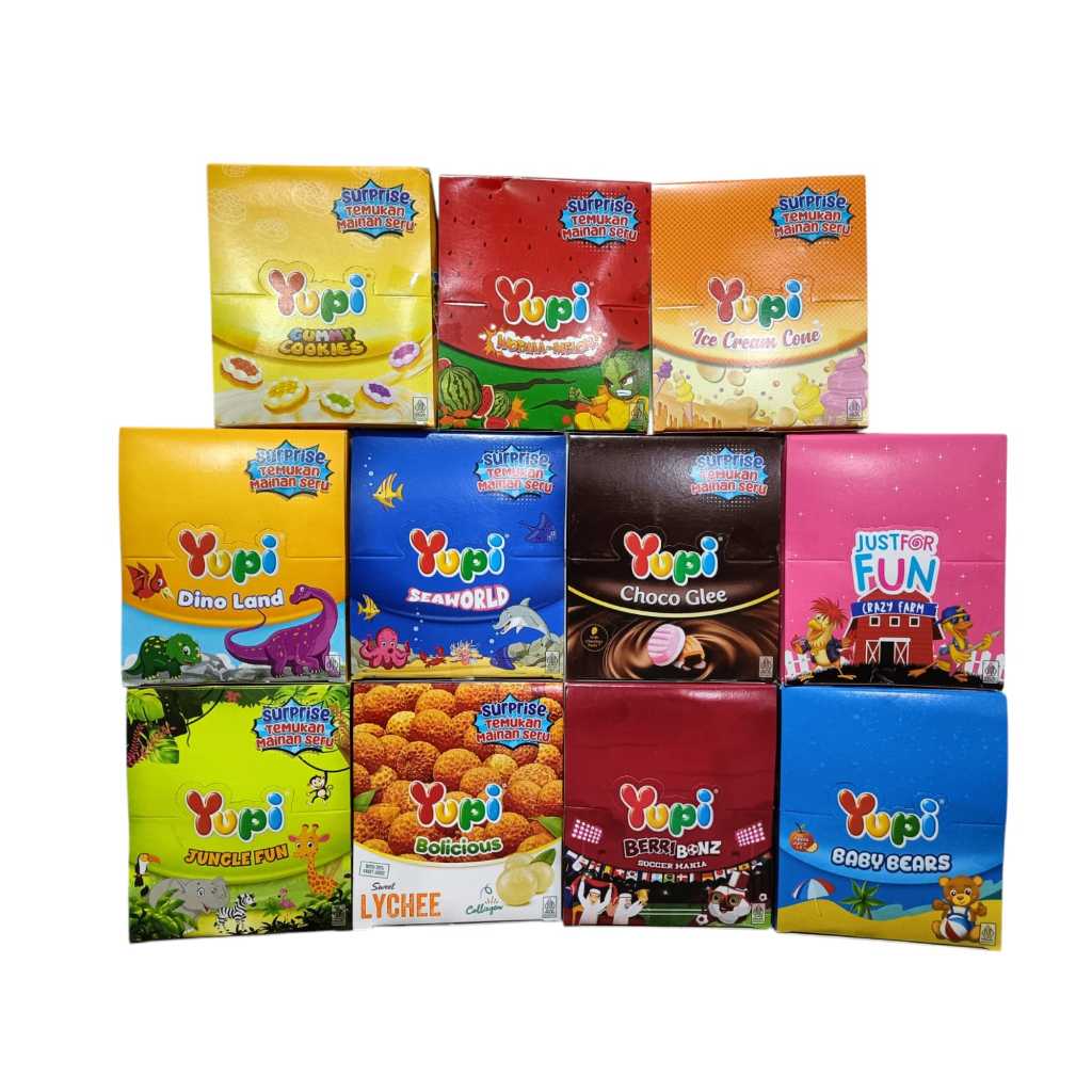 Jual [1 box] Yupi aneka rasa / Yupi Burger / Yupi | Permen Yupi / Yupi ...
