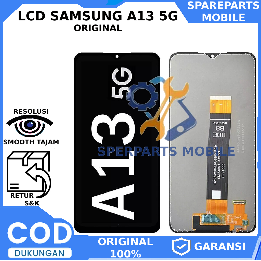 Jual LCD TOUCHSCREEN SAMSUNG A13 5G ORIGINAL FULLSET GARANSI FREE LEM ...