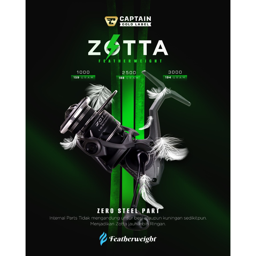 Jual REEL PANCING CAPTAIN ZOTTA SW 1000 2500 3000 POWER HANDLE FULL ...