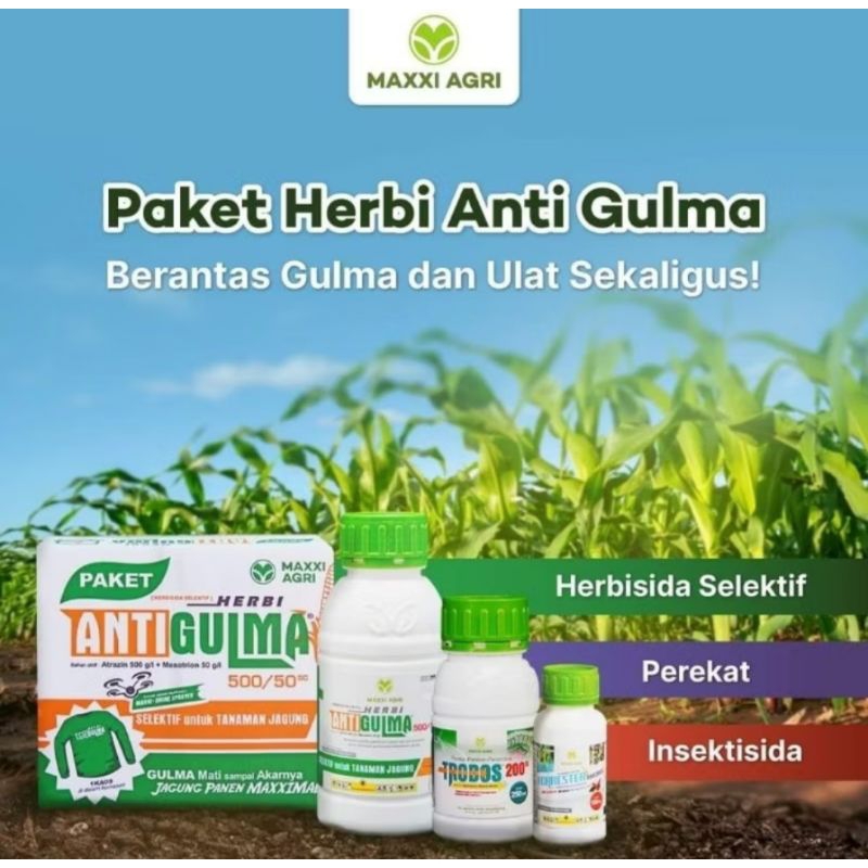 Jual PAKET HERBI SELEKTIF JAGUNG ANTI GULMA CAP MAXXI AGRI BONUS KAOS 500ml + Insektisida ...