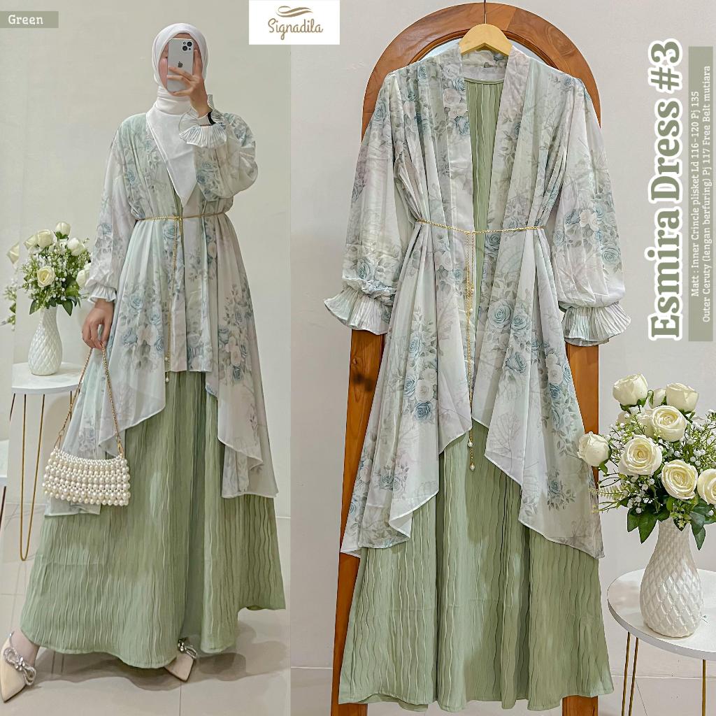 Jual GAMIS TERBARU ESMIRA / HARUA DRESS WANITA MUSLIMAH TERBARU PREMIUM ...