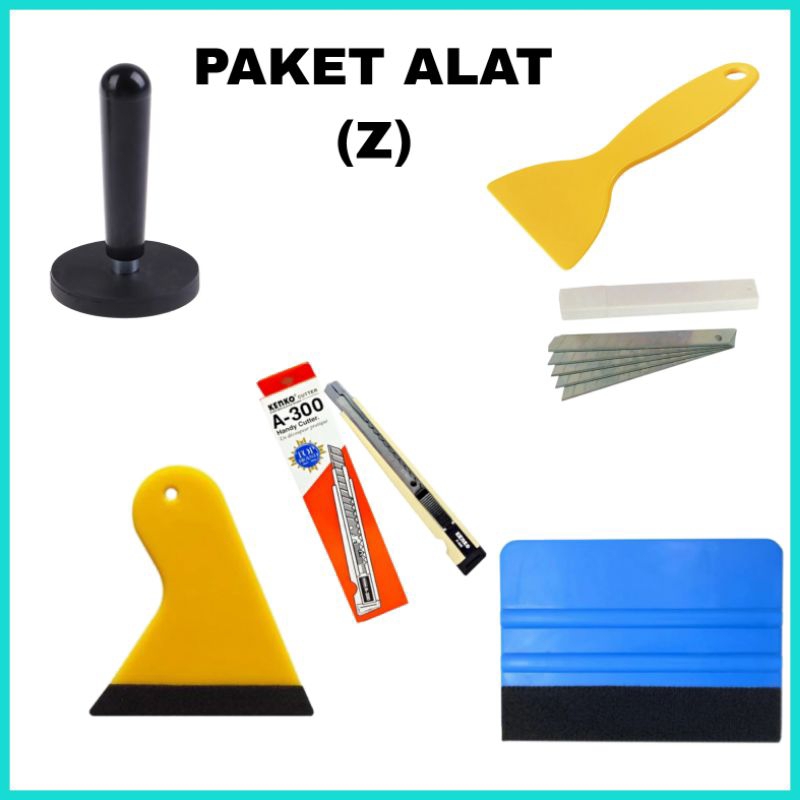 Jual PAKET ALAT BANTU PASANG UNTUK STICKER KACA FILM/STIKER MOBIL HEAT ...