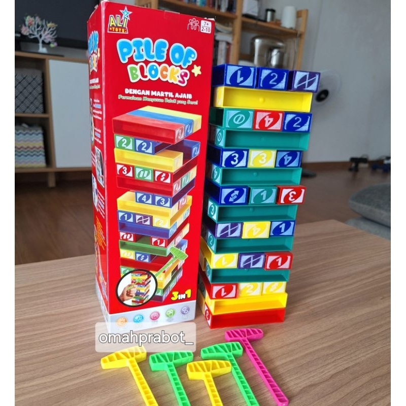 Jual Omah Prabot - Mainan Edukasi Stacko Pile Of Blocks Tumpuk Balok ...