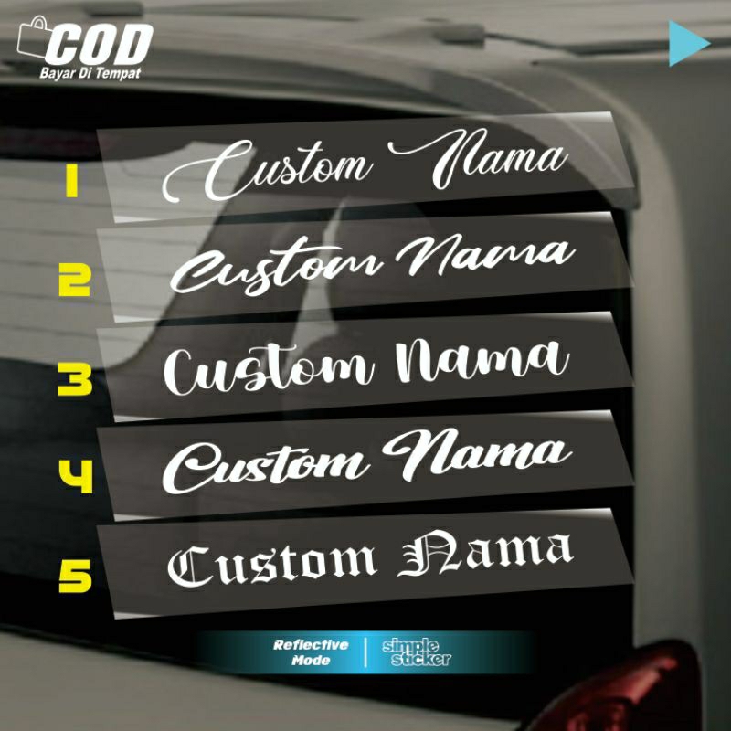 Jual stiker custom nama | request nama suka suka | sticker cutting ...