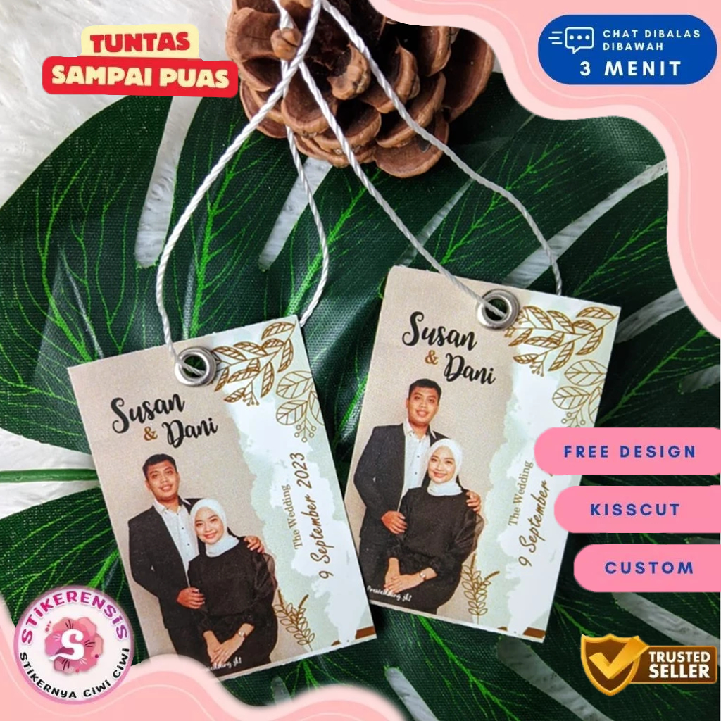 Jual Hangtag Wedding Souvenir Hang Tag Label Pernikahan Custom ...