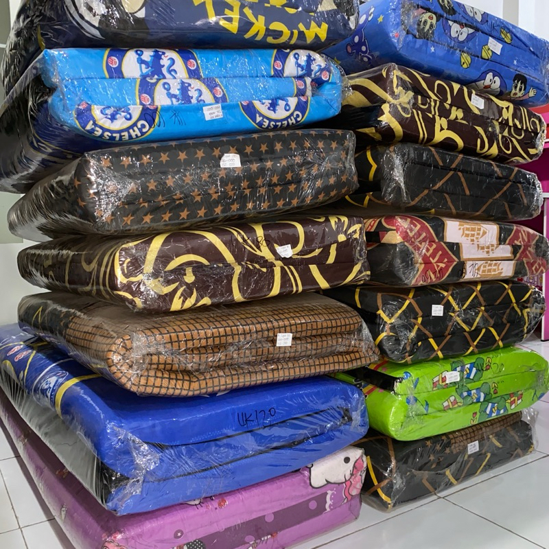 Jual Kasur Lipat bahan dakron tebal 5cm motif RANDOM | Shopee Indonesia