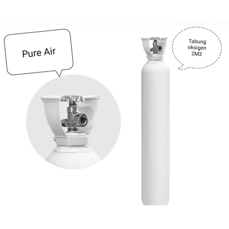 Jual Tabung Oksigen 2M3 (Tanpa Regulator & Trolley) - Pureair | Shopee ...