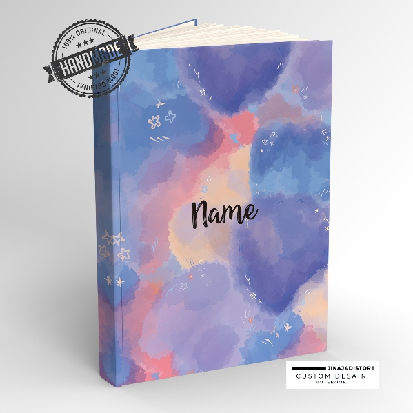 Jual Notebook Custome NAMA HardCover ukuran A5/ jurnal diary Custome ...