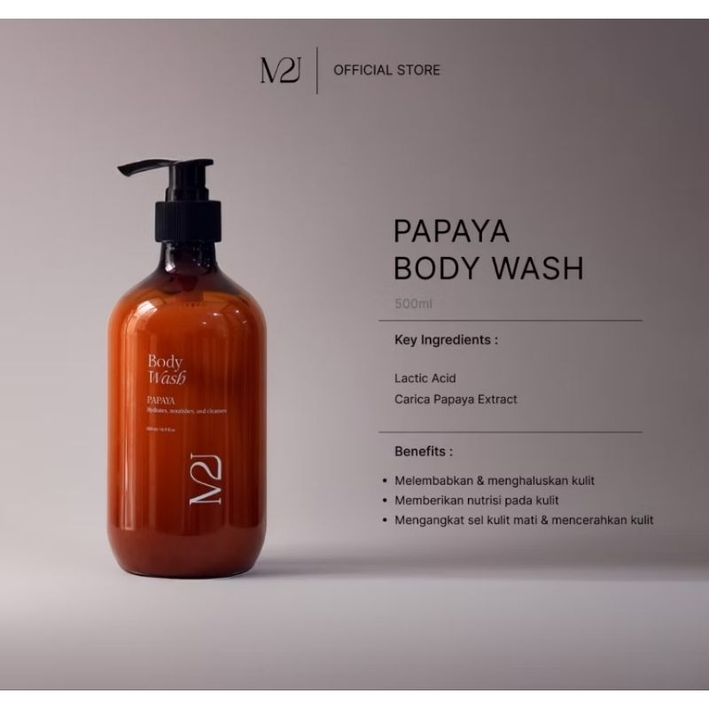 Jual M2j body wash/shower cream 500ml ( Sabun Mandi cair 500ml ...