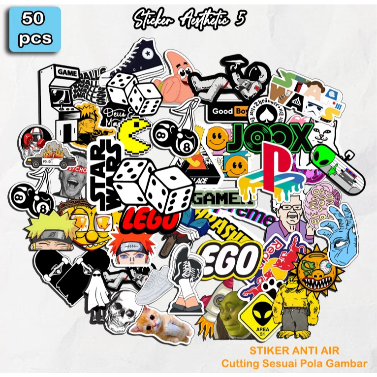 Jual Sticker Aesthetic Pack Hypebeast Water Proof - Tempel Di Helm ...
