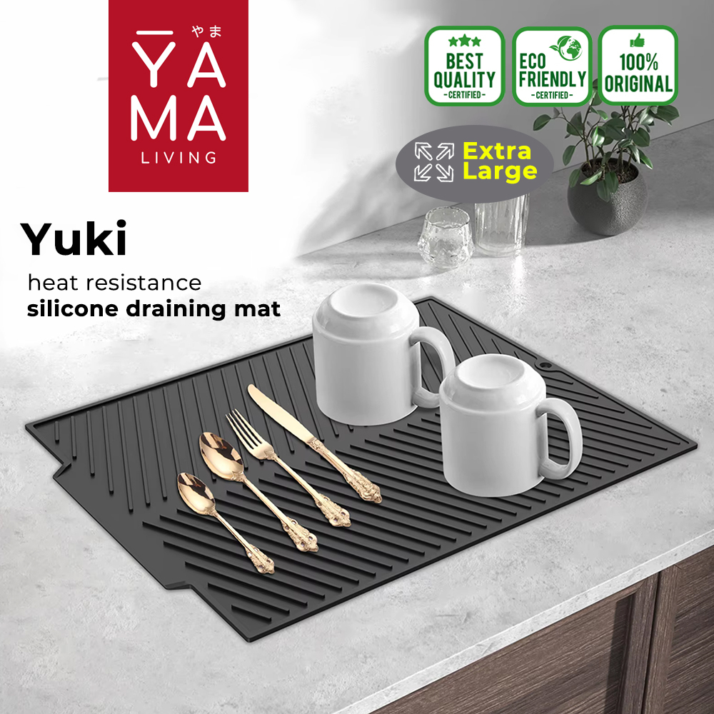 Jual YAMA YUKI Silicone Draining Mat Alas Pengering Cuci Piring Gelas ...