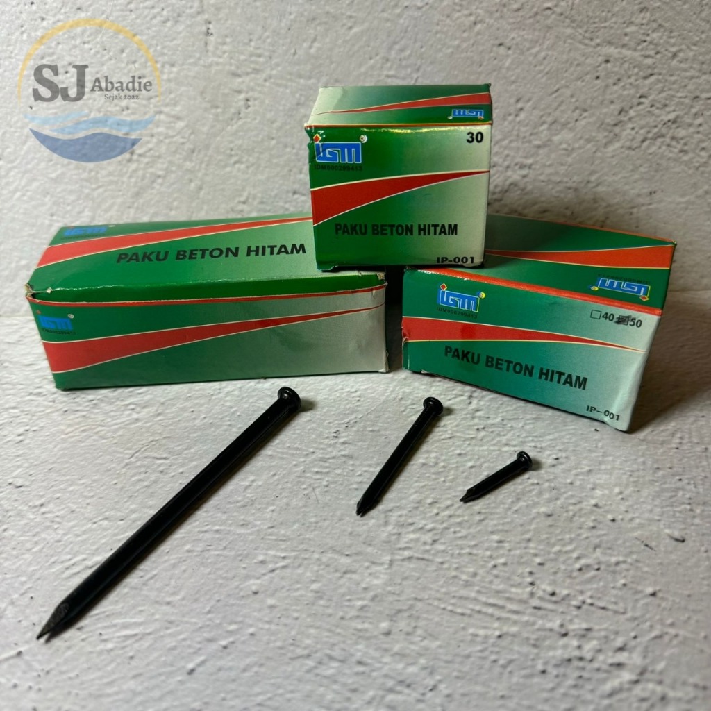 Jual (1 KOTAK) IGM Paku Beton Hitam Galvanis 20 25 30 40 50 60 70 100 120 mm | SJ ABADIE ...