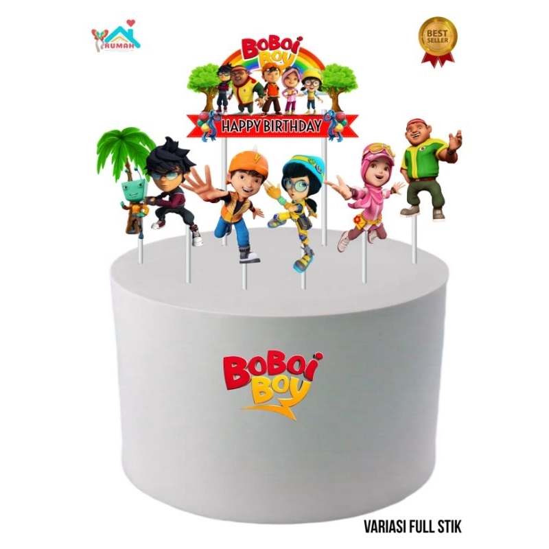 Jual boboiboy,topper karakter,topper happy birthday,toppercake,topper ...