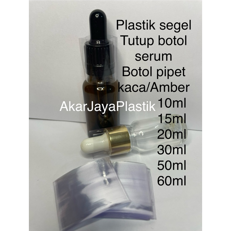 Jual plastik segel tutup bagian tutup botol serum pipet kaca/amber 10ml ...