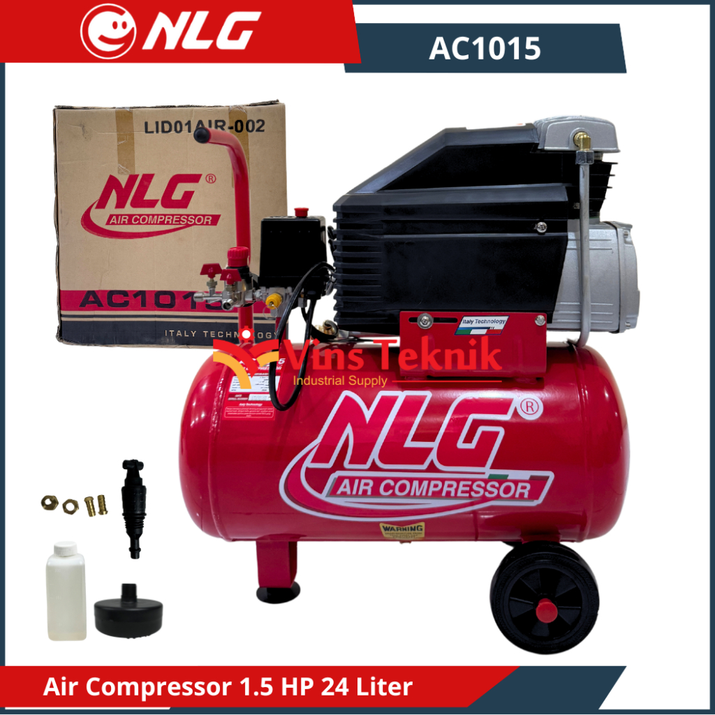 Jual Mesin Kompresor Angin listrik Air Compressor 1.5HP 24L NLG AC 1015 ...