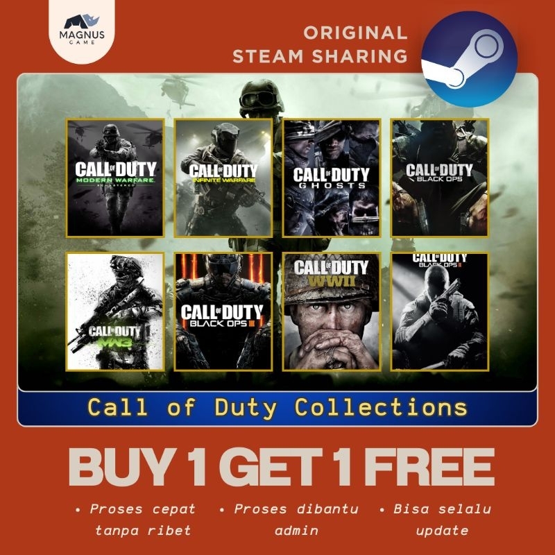 Jual Call of Duty Collections Game PC Original World War 2 Black Ops ...