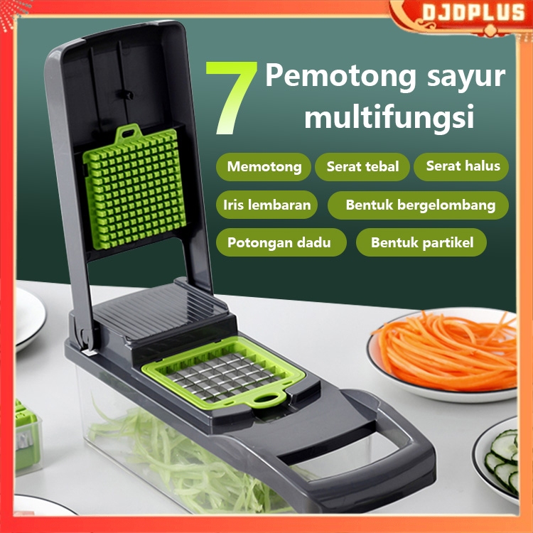 Jual DJDPlus Pemotong Sayur Multifungsi 8in1 Pemotong Otomatis Irisan ...
