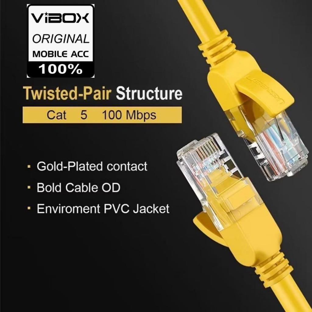 Jual Vibox Kabel Lan Cat.5e RJ45 1,5 Meter Lan Cable RJ4R Set Kabelan ...