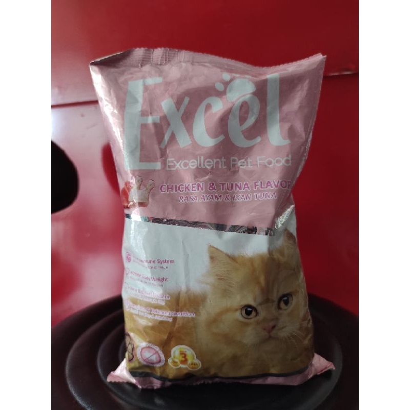Jual Excel Mother & kitten chicken & tuna flavor 500g | Shopee Indonesia