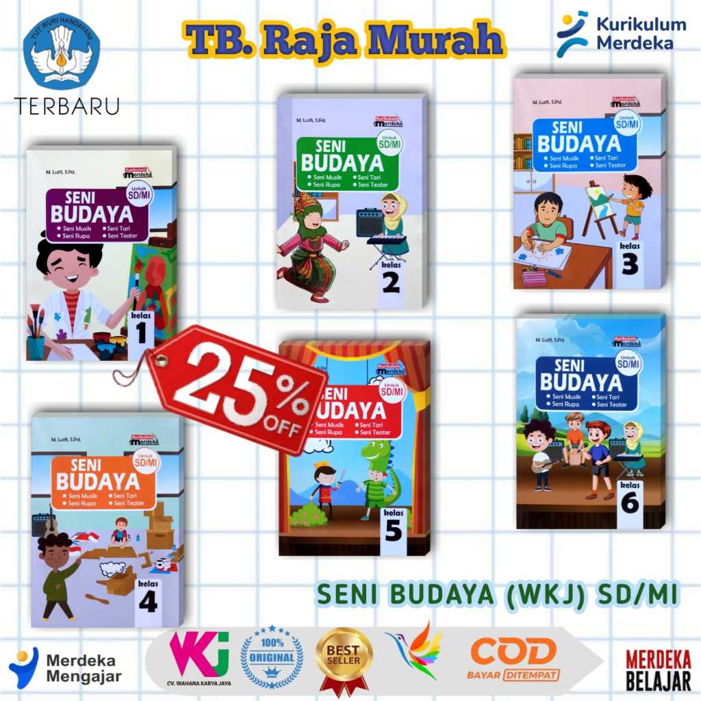 Jual BUKU SISWA SENI BUDAYA KELAS 1,2,3,4,5,6 SD/MI - KURIKULUM MERDEKA - WAHANA KARYA JAYA (WKJ ...