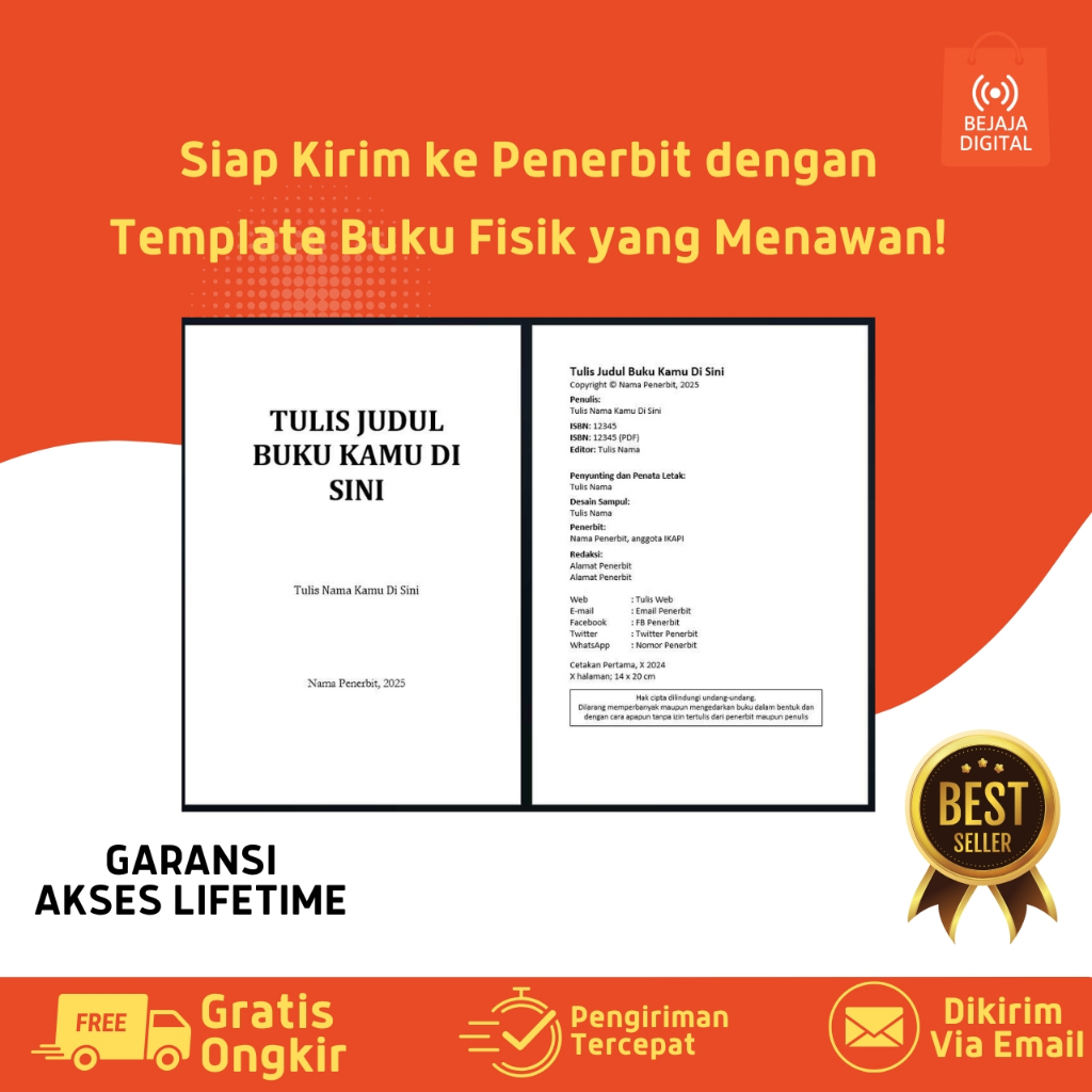 Jual Wujudkan Impian Menulis Dengan Template Buku Fisik Siap Kirim ke ...