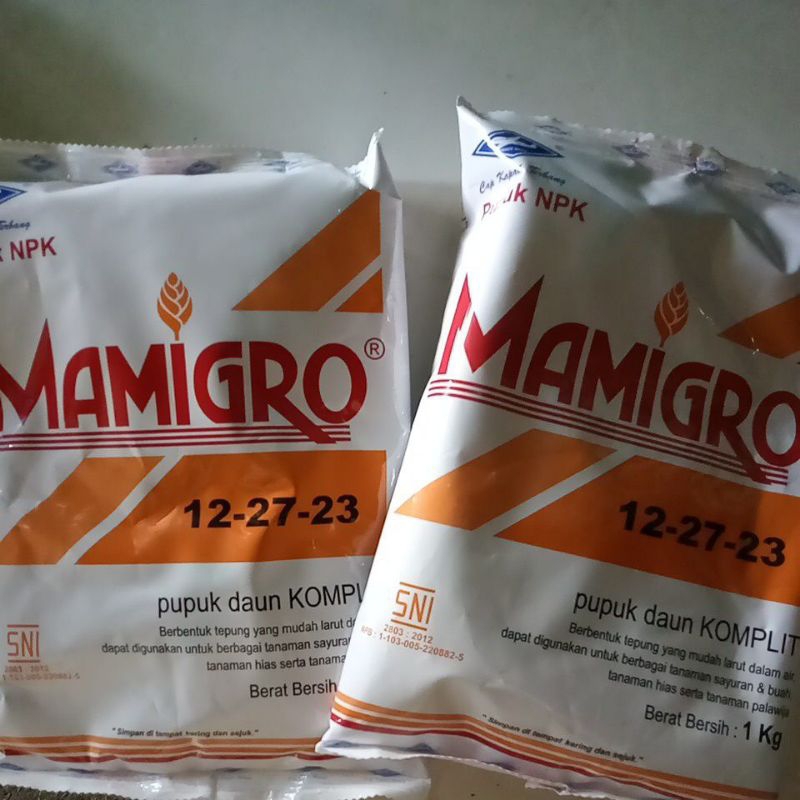 Jual ORIGINAL Mamigro 12-27-23 PUPUK DAUN KOMPLIT UNTUK BUAH | Shopee ...