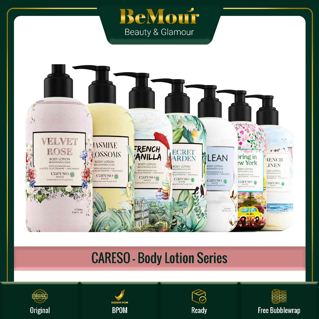 Jual CARESO - BODY LOTION SERIES ( 300 ml ) - Lotion Badan Brightening ...