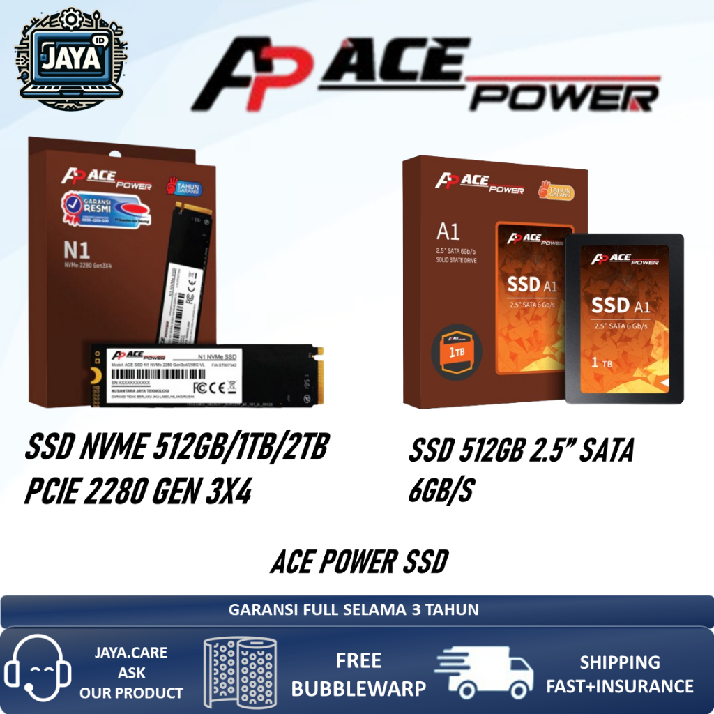 Jual PROMO SSD MURAH ACE POWER NVME, SATA, 512GB 1TB 2TB | Shopee Indonesia