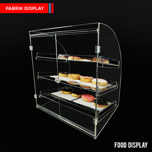 Jual Display Kue Akrilik 4 Rak | Acrylic Food Cupcake Bakery 4 Shelves ...