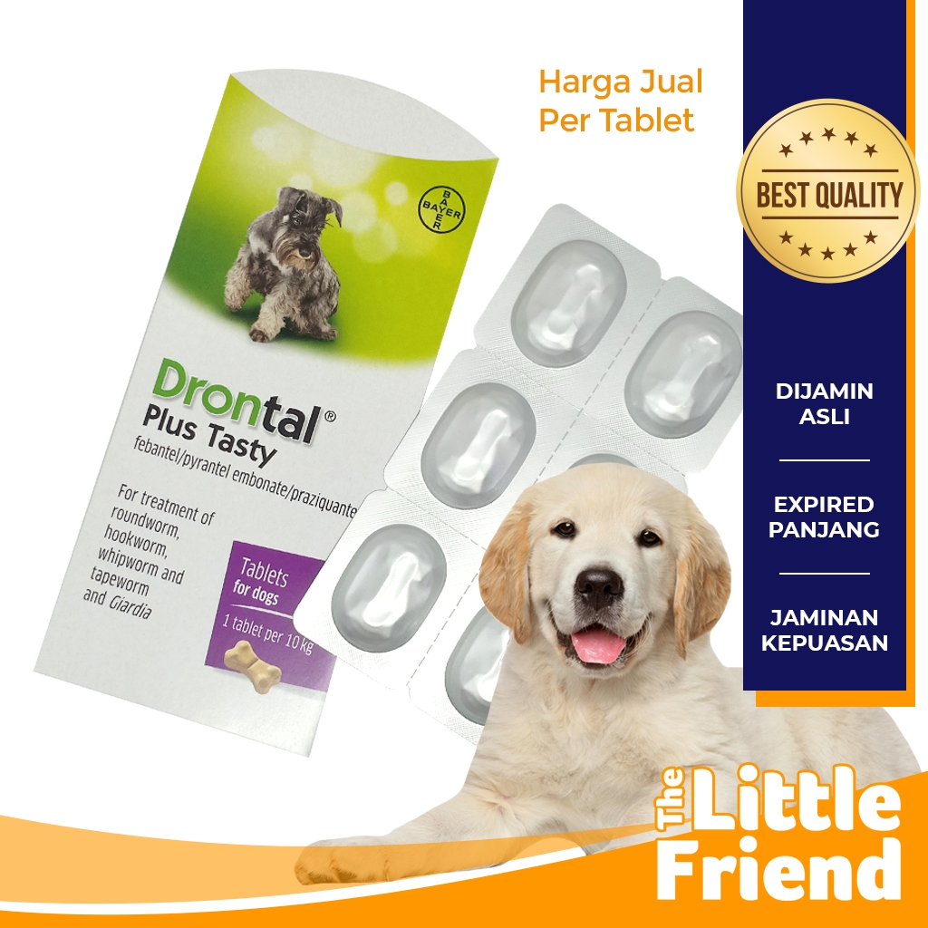 Jual Obat Cacing Anjing Drontal Plus Tasty Dog Tablet Bone Shape Asli ...
