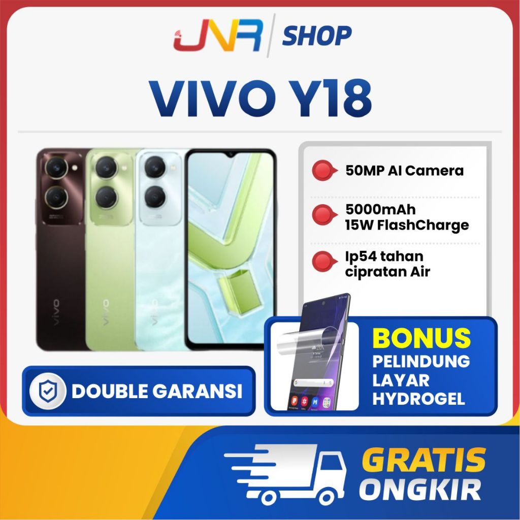 Jual Vivo Y18 6/128GB [+6GB Extended RAM] Garansi Resmi Indonesia 1 Tahun | Shopee Indonesia