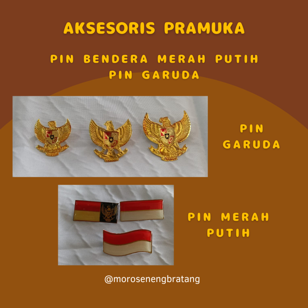 Jual atribut upacara Pin merah putih atau garuda Lurus gelombang ...