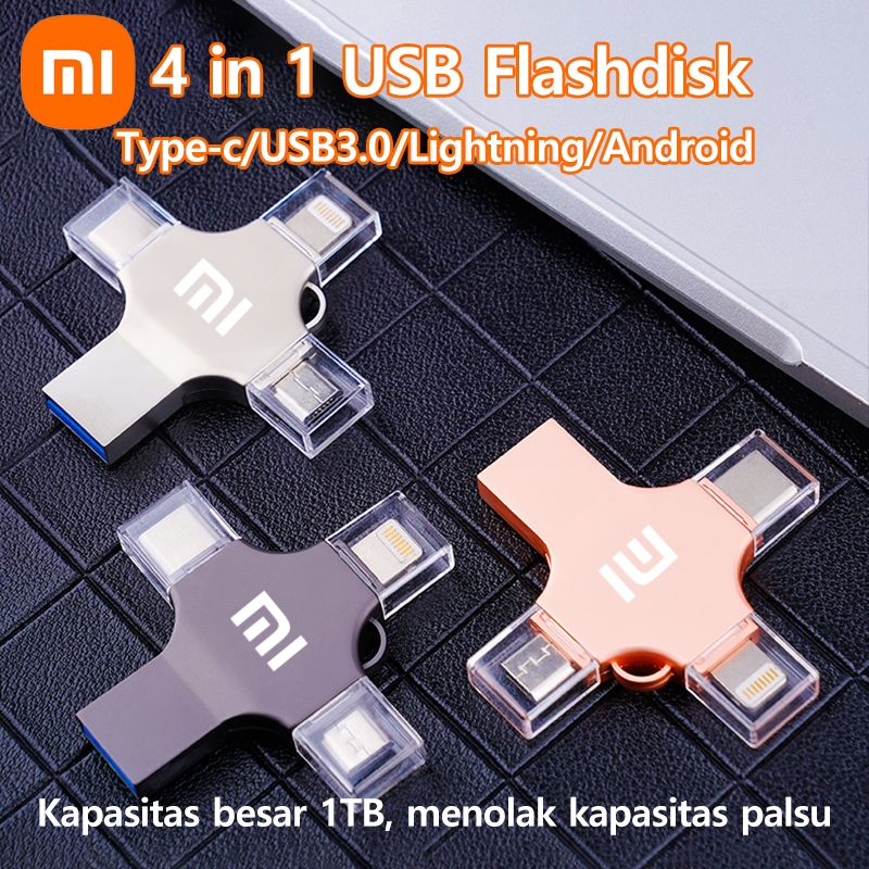 Jual U401 1TB Flashdisk OTG 4-in-1: Kompatibel dengan iPhone 6-15, USB ...