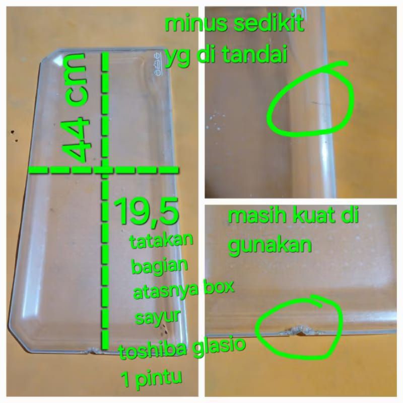 Jual RAK KULKAS/TATAKAN KULKAS bagian atas box sayur TOSHIBA GLASIO 1 pintu. | Shopee Indonesia