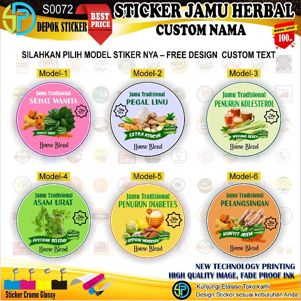 Jual Stiker Label Jamu Herbal Tradisional | Shopee Indonesia
