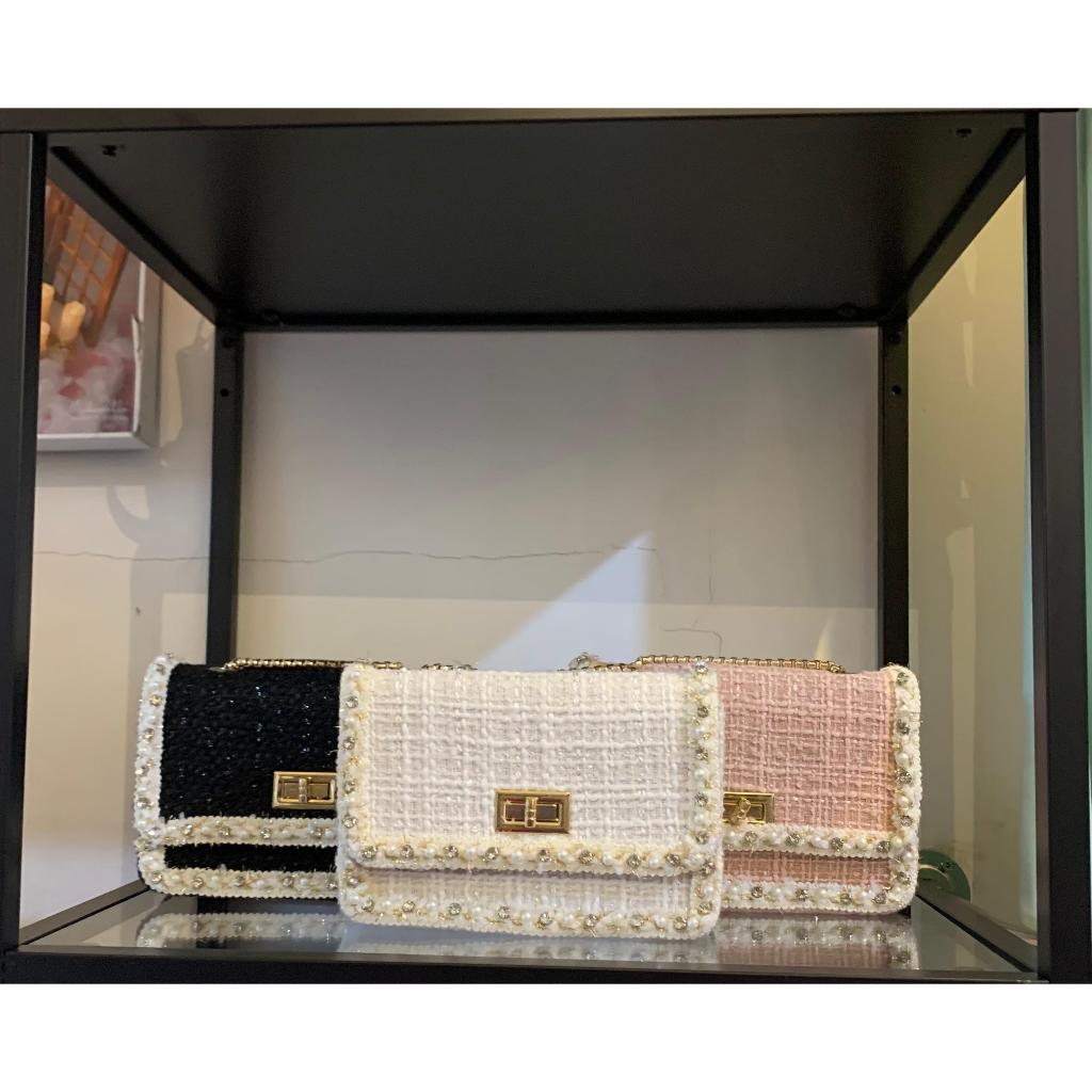 Jual Tas Fashion Sling Tweed Mutiara | Shopee Indonesia