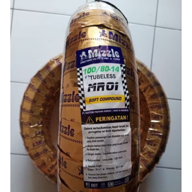 Jual ban mizzle mr01 ring 14 100/80 soft compound | Shopee Indonesia