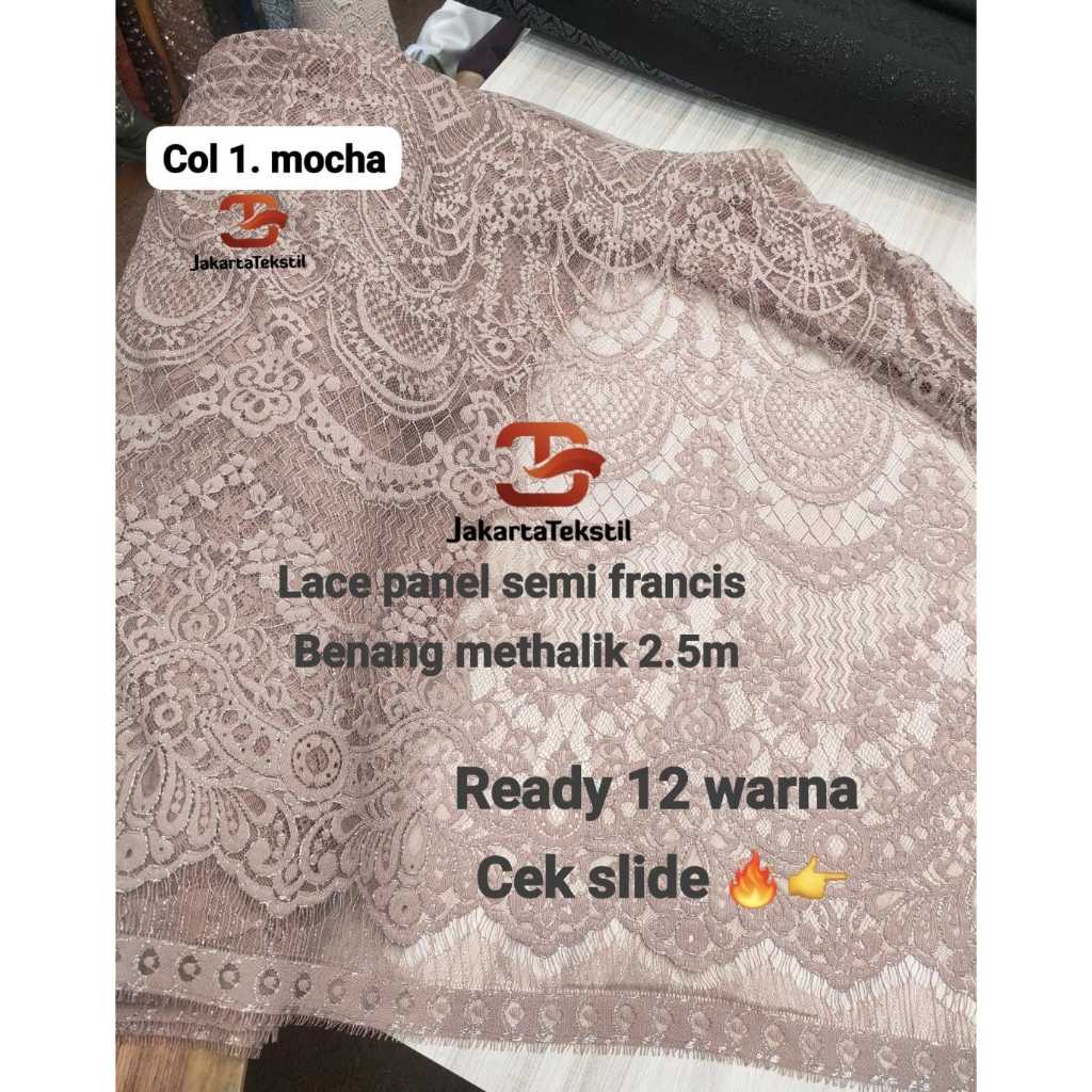 Jual [ 263 ] Kain Kebaya Brokat Brukat Panel soltis katun methalik 2 ...