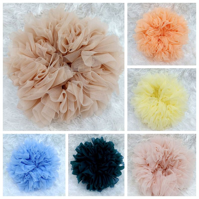 Jual Cepol tile hijab anti pusing / Ikat rambut Cepol scrunchie ...