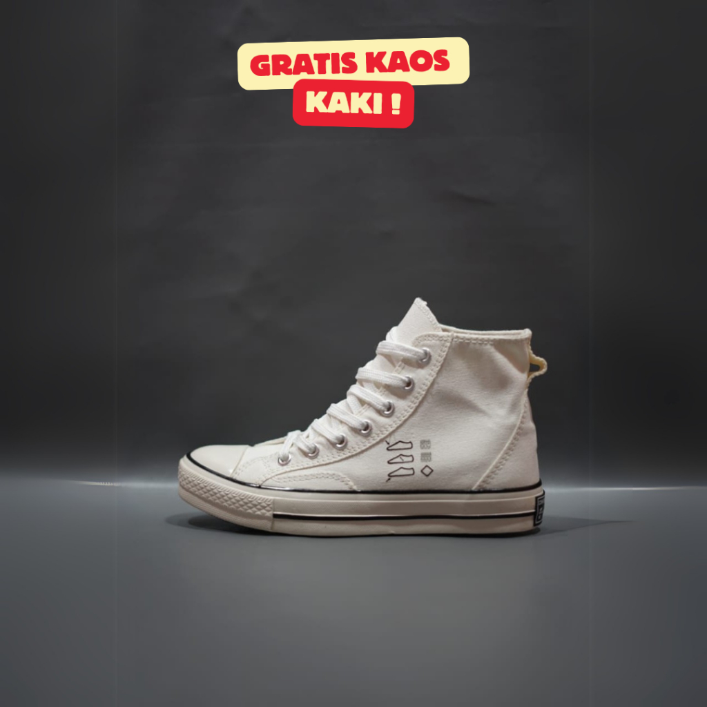 Jual SEPATU CONVERSE 70S HIGH X MIDNIGHT STUDIOS PUTIH SOL GLOSSY 38-43 ...