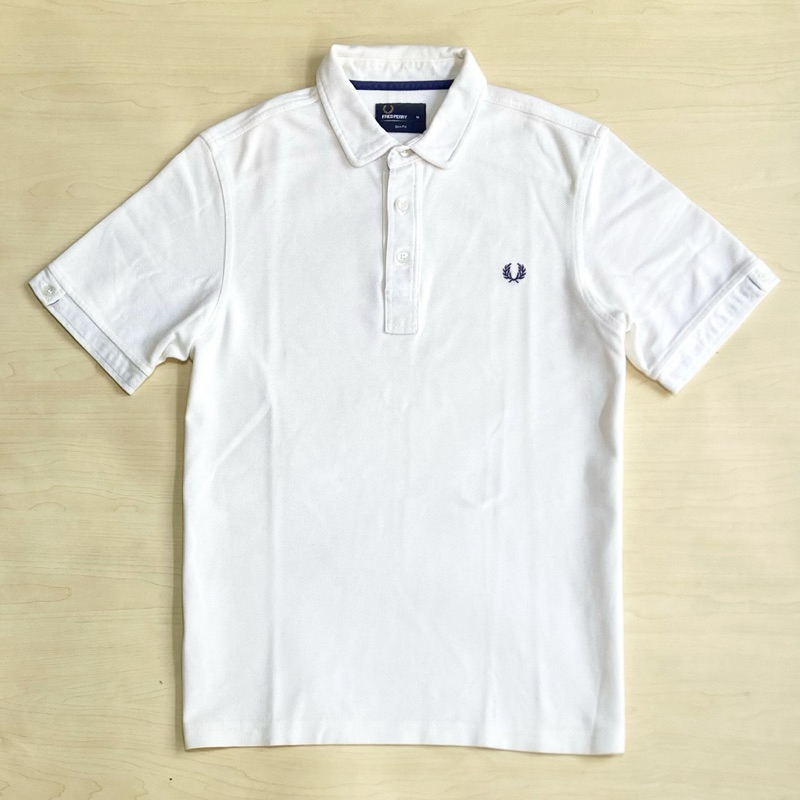 Jual polo shirt Fred perry white pique original | Shopee Indonesia