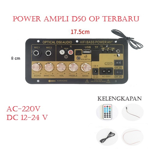 Jual udio amplifier D50 Bluetooth Fm radio Mendukung usb Bluetooth ...