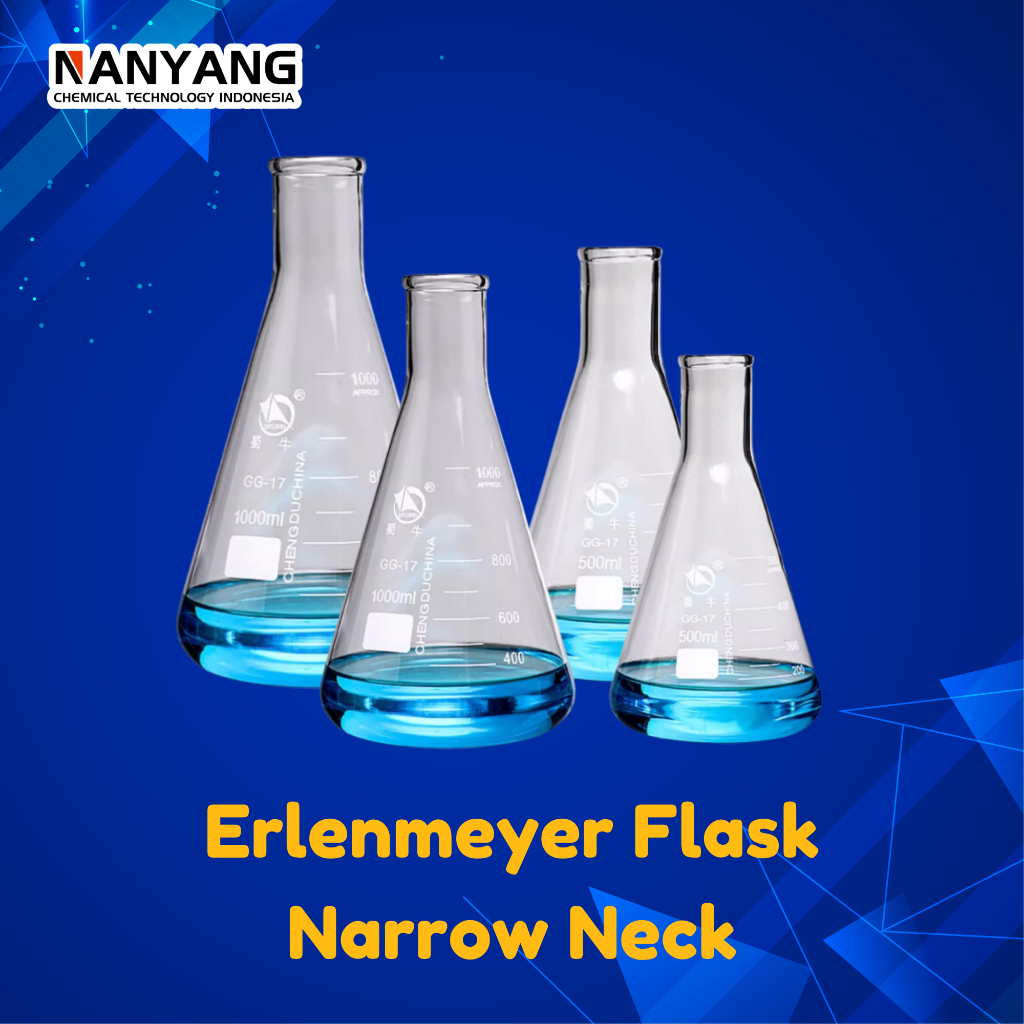 Jual SHUNIU Labu Erlenmeyer Flask Gelas Kaca Narrow Neck Peralatan ...