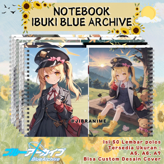 Jual Note Book Ibuki Blue Archive / Notebook Ibuki / Buku Catatan ...