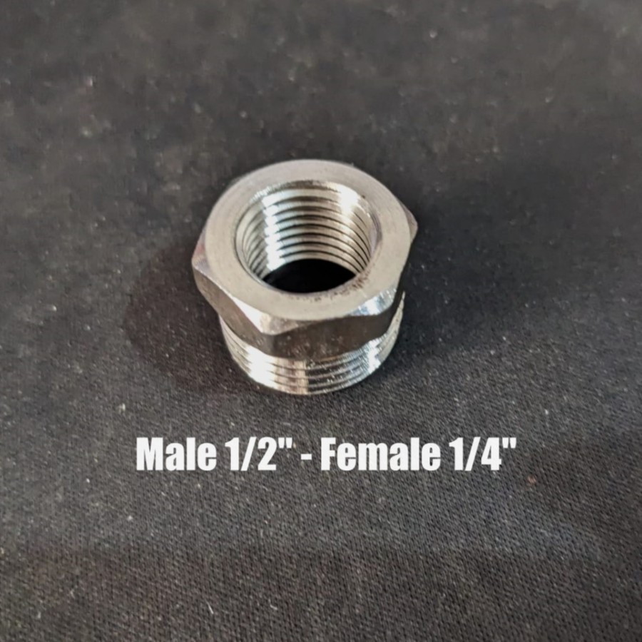 Jual Vlok Ring reducer drat male 1/2 x 1/4 inch drat female bahan ...